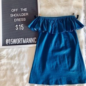 Dresses | Off The Shoulder Dress Blue | Poshmark